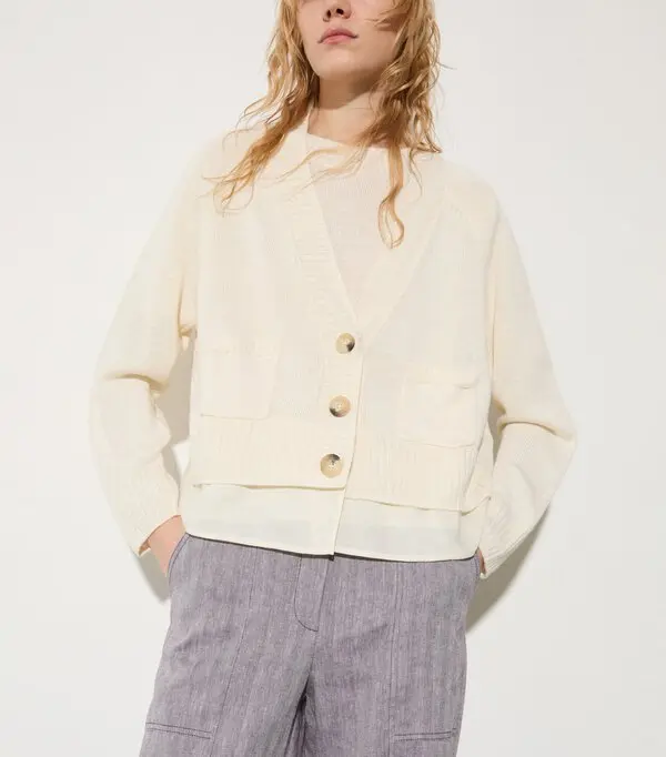 Max & Co. Linen-blend Layered Cardigan