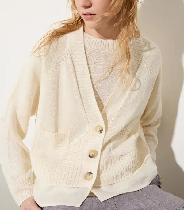 Max & Co. Linen-blend Layered Cardigan