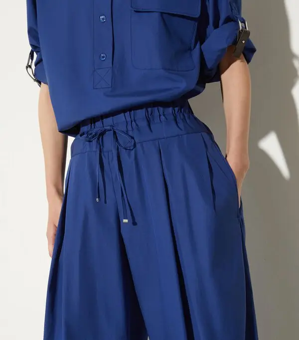 Max & Co. Cotton Drawstring Trousers - Blue