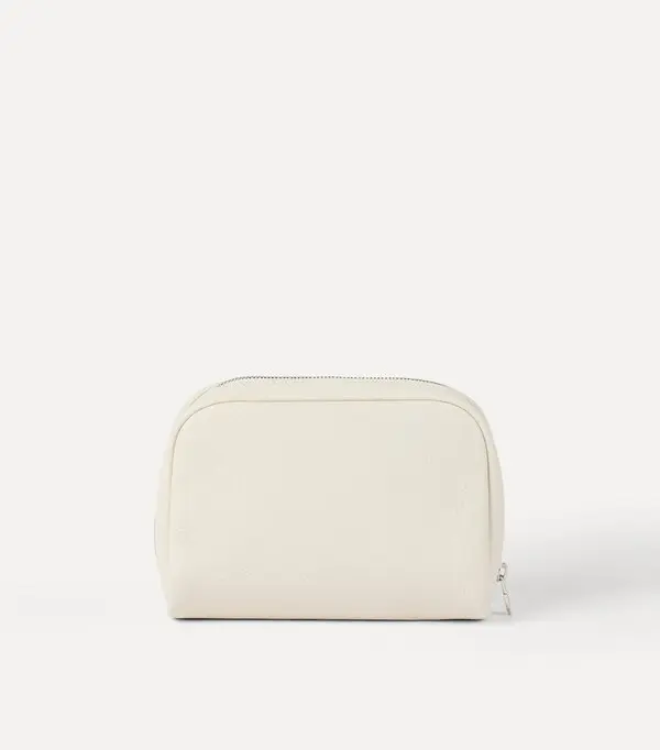 Brunello Cucinelli Leather Wash Bag - Blue