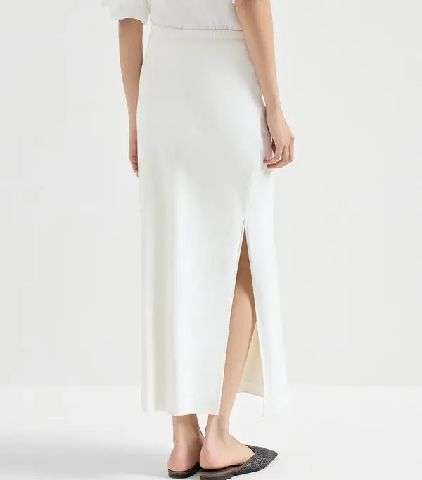 Brunello Cucinelli Midi Skirt With Drawstring