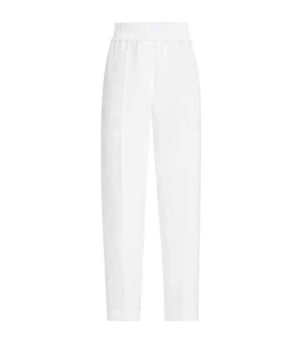 Brunello Cucinelli Twill Straight Trousers