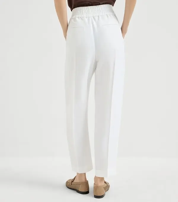 Brunello Cucinelli Twill Straight Trousers