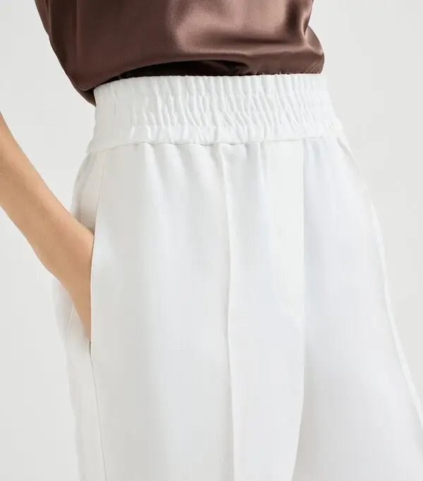 Brunello Cucinelli Twill Straight Trousers