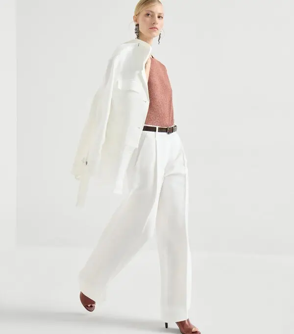 Brunello Cucinelli Pleated Loose-fit Trousers