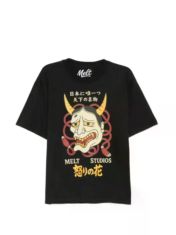 MELT Graphic Print T-shirt - Black