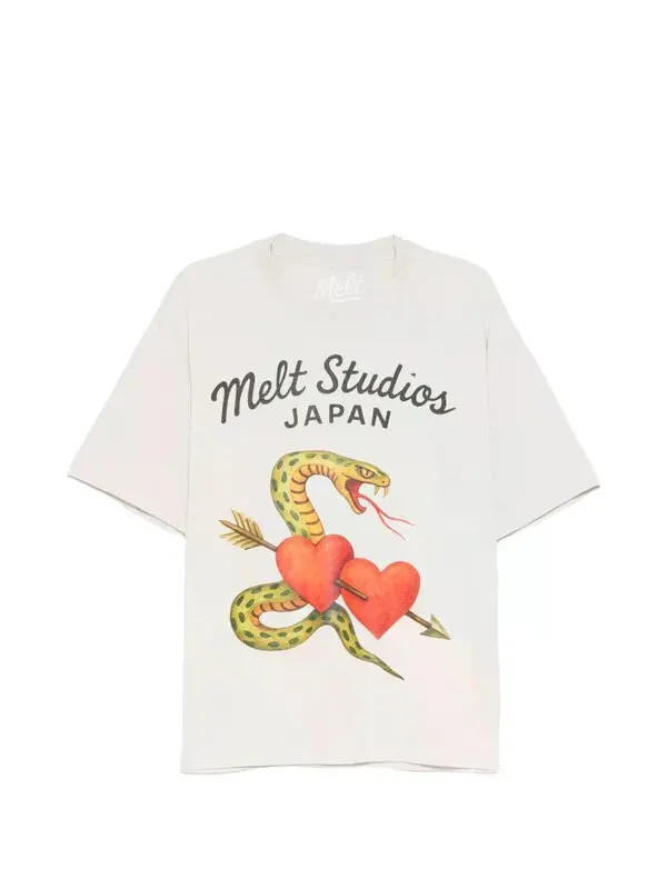 MELT Snake-print T-shirt - Neutrals
