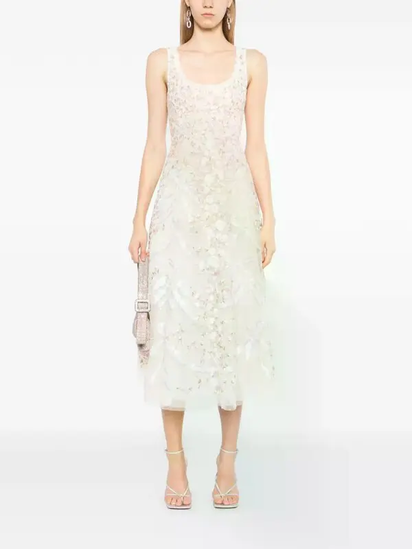 NEEDLE & THREAD Floral-embroidered Dress