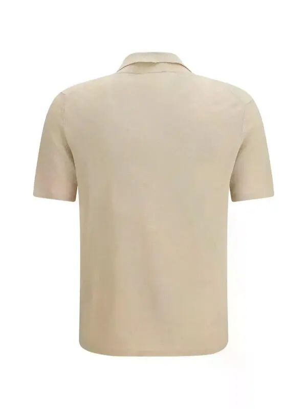 ROBERTO COLLINA Short-sleeved Polo Shirt - Neutrals
