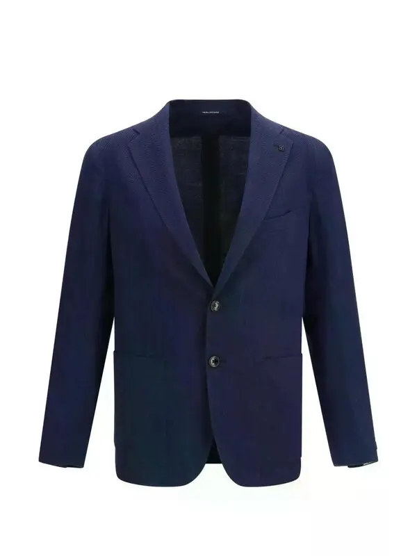 Tagliatore Herringbone-pattern Blazer - Blue