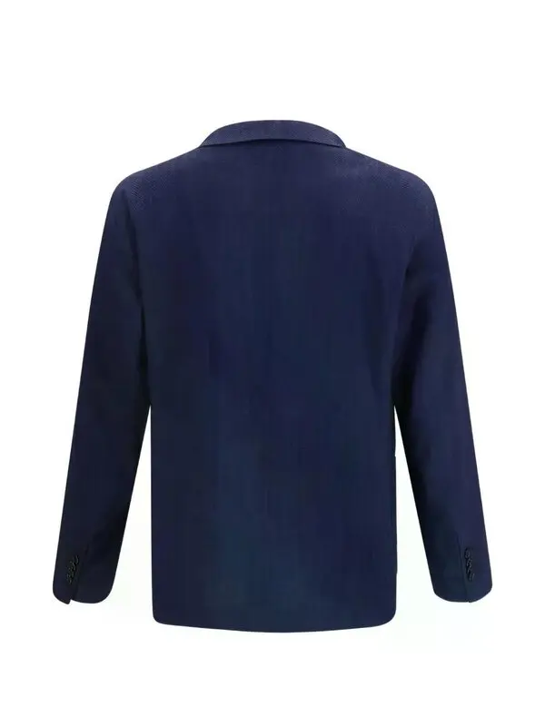 Tagliatore Herringbone-pattern Blazer - Blue