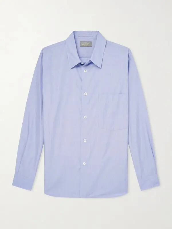 MARGARET HOWELL Cotton-poplin Shirt - Blue