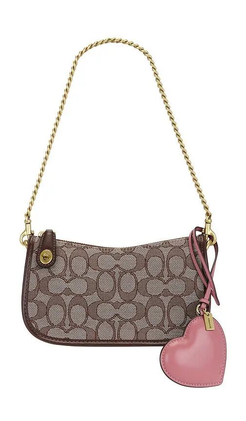 COACH Heart Puffy Bag Charm In Mauve - Peony