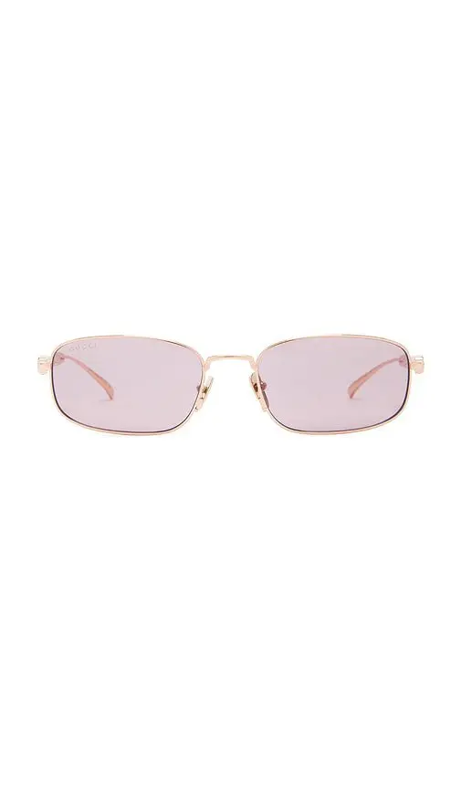 Gucci Rectangular Sunglasses - Gold & Violet