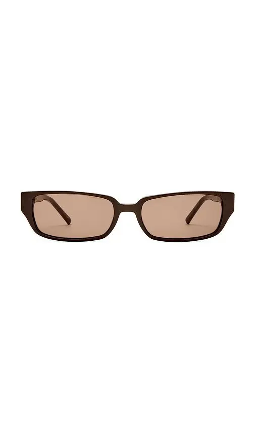 LUV LOU The Phoebe Sunglasses - Dark Chocolate & Chocolate Mono