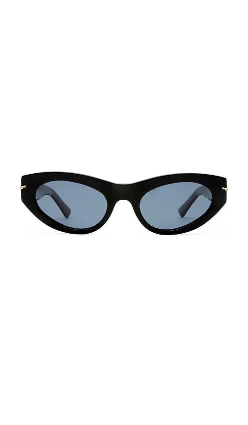 LUV LOU The Sofia Sunglasses - Black & Smoke Mono Polarised