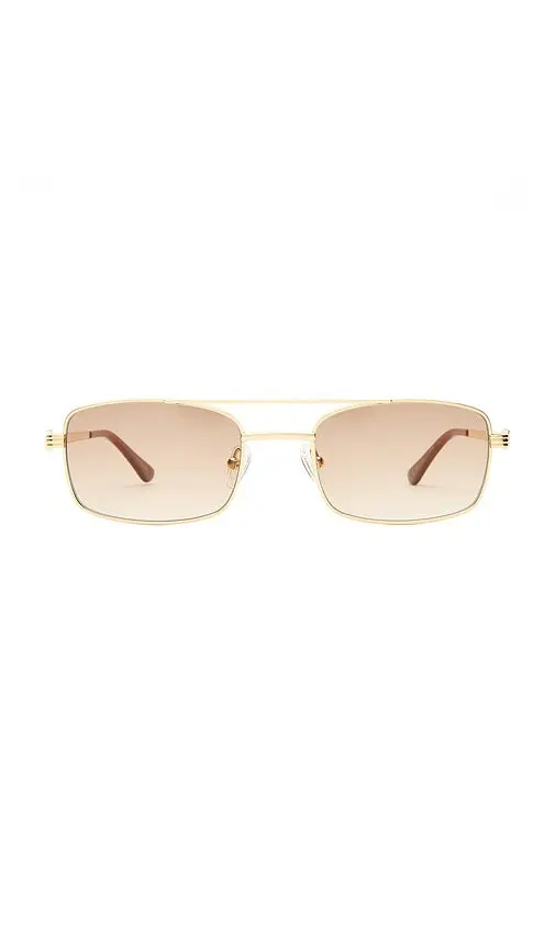 LUV LOU The Rocky Sunglasses - Gold & Tan Gradient
