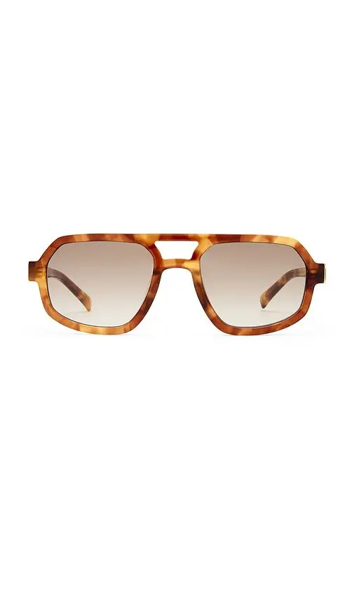 LUV LOU The Banks Sunglasses - Caramel Tort & Brown Gradient