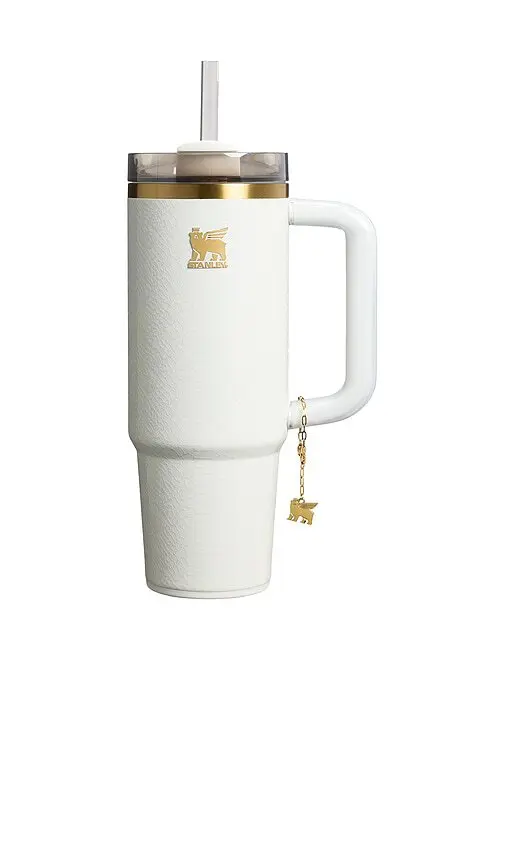 STANLEY Quencher Luxe Tumbler 30oz In White - Pale Stone Snakeskin