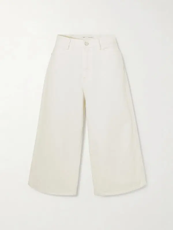 AGOLDE Maria Mcmanus Skater Wide-leg Denim Shorts - White