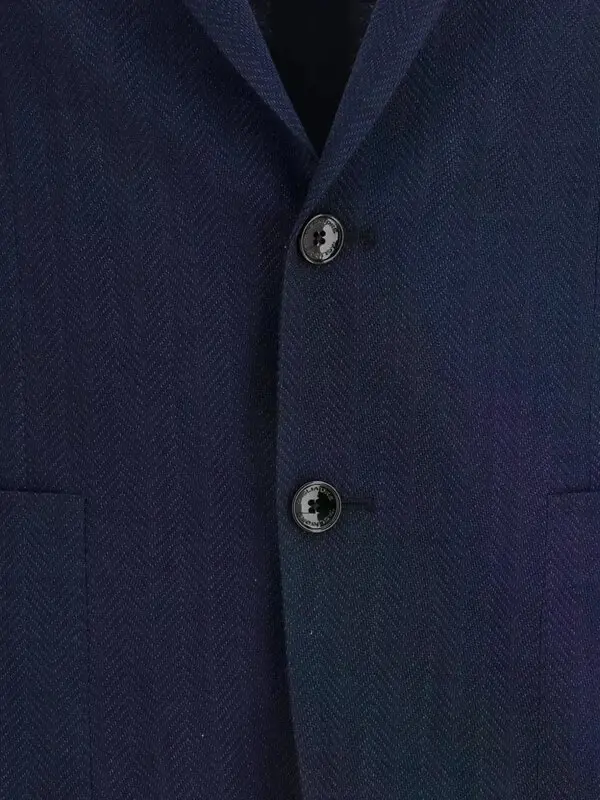 Tagliatore Herringbone-pattern Blazer - Blue