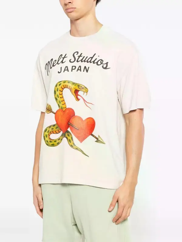 MELT Snake-print T-shirt - Neutrals