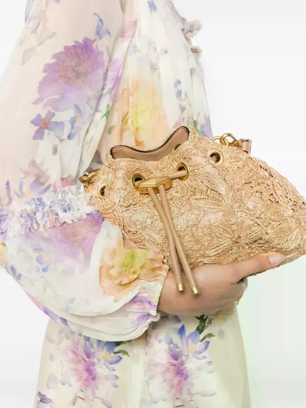 JIMMY CHOO Medium Chin Flower-raffia Tote