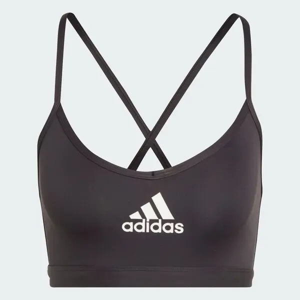 Adidas Aeroreact Training Light-support Bra - Black