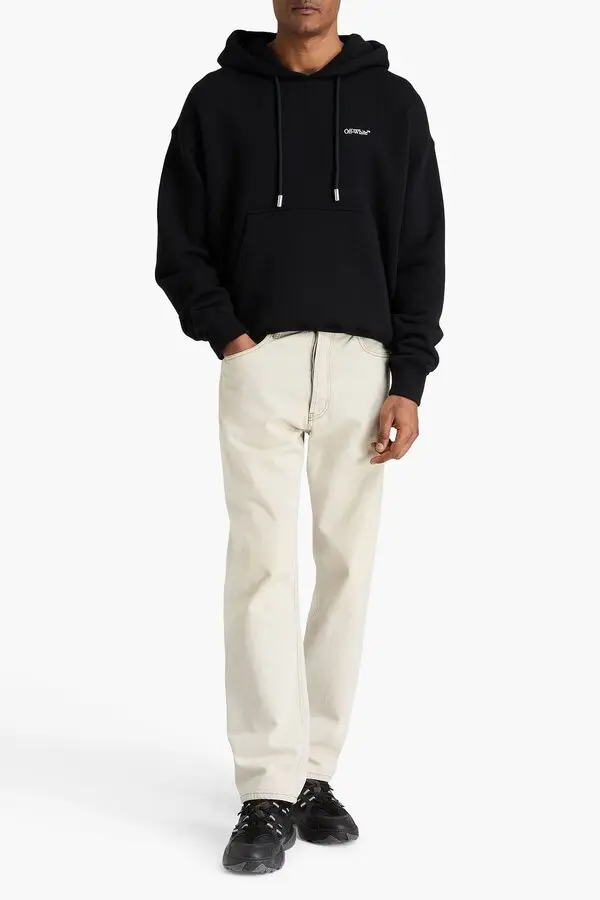 Off-White Printed French Cotton-terry Hoodie