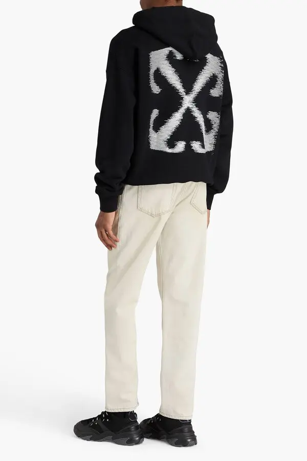 Off-White Printed French Cotton-terry Hoodie
