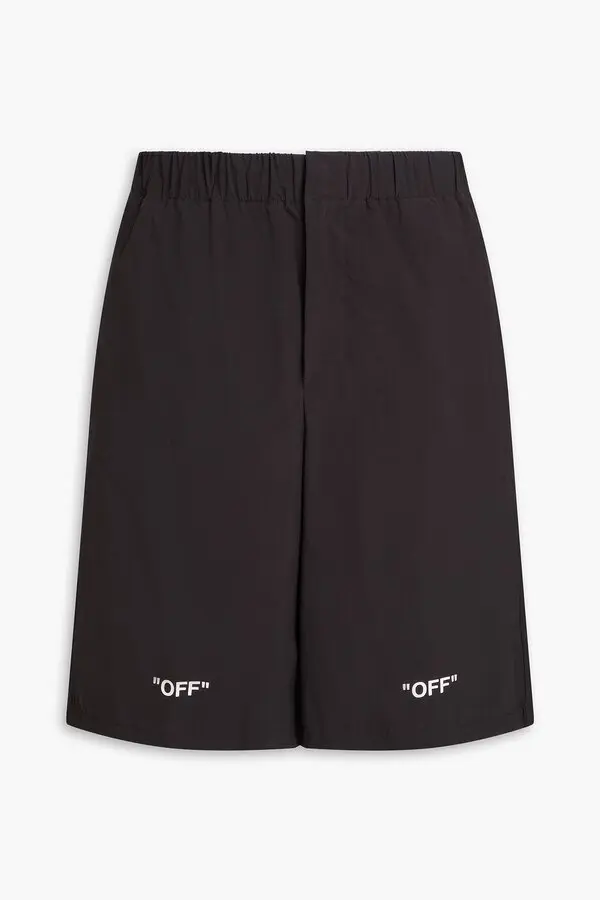 Off-White Printed Shell Shorts - Black