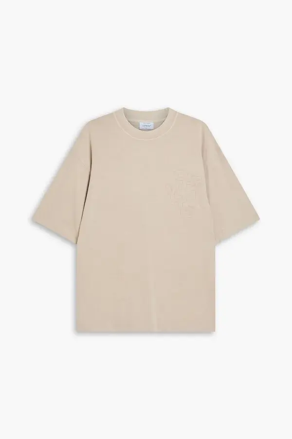 Off-White Logoprint Cottonjersey Tshirt - Beige