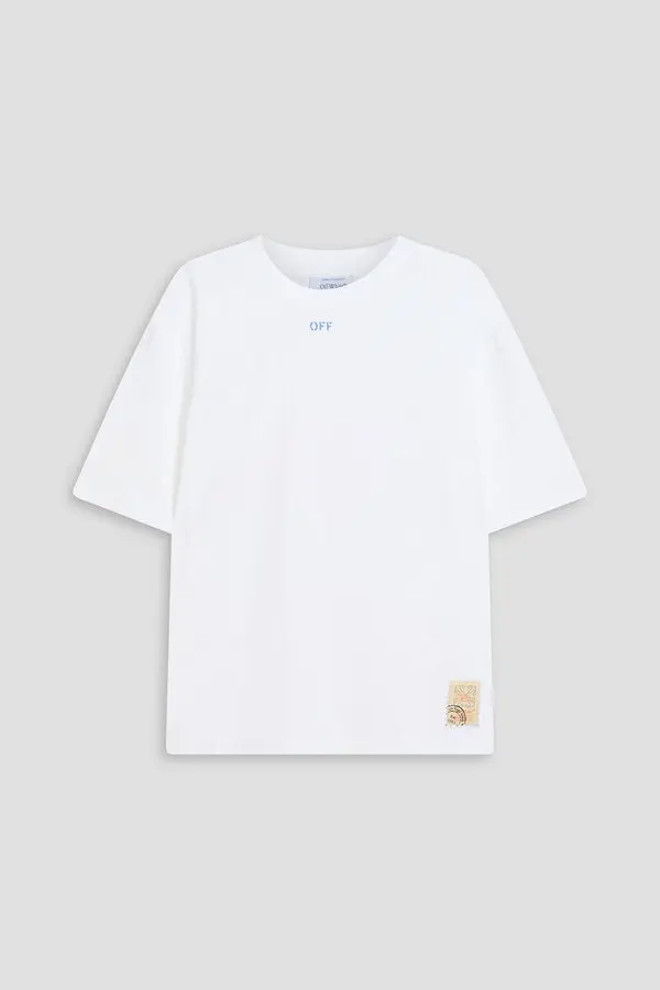Off-White Printed Cottonjersey Tshirt - White