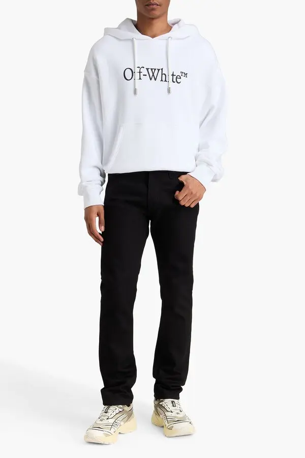 Off-White Slim-fit Printed Denim Jeans