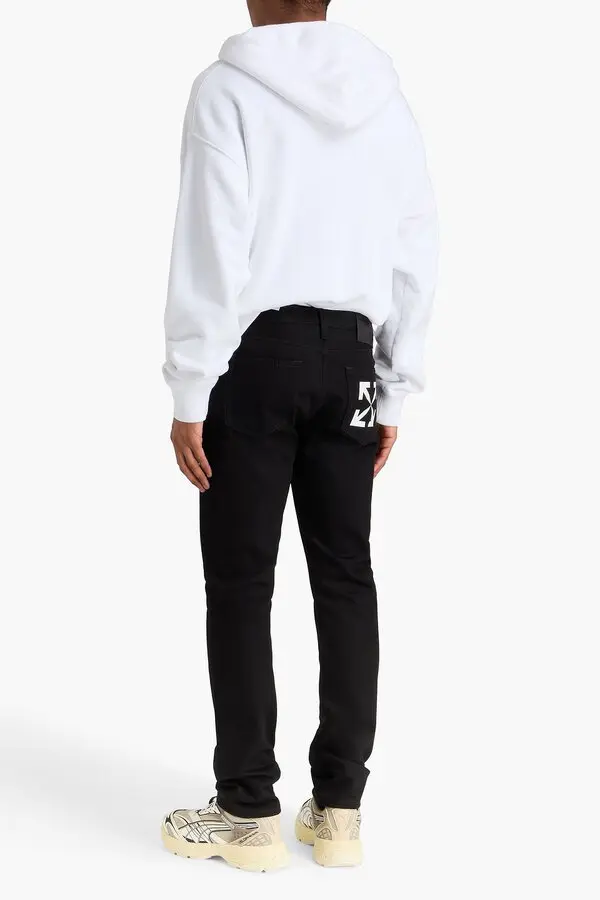 Off-White Slim-fit Printed Denim Jeans