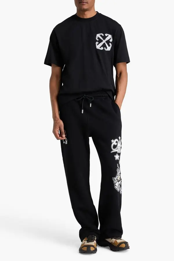 Off-White Printed French Cottonterry Sweatpants