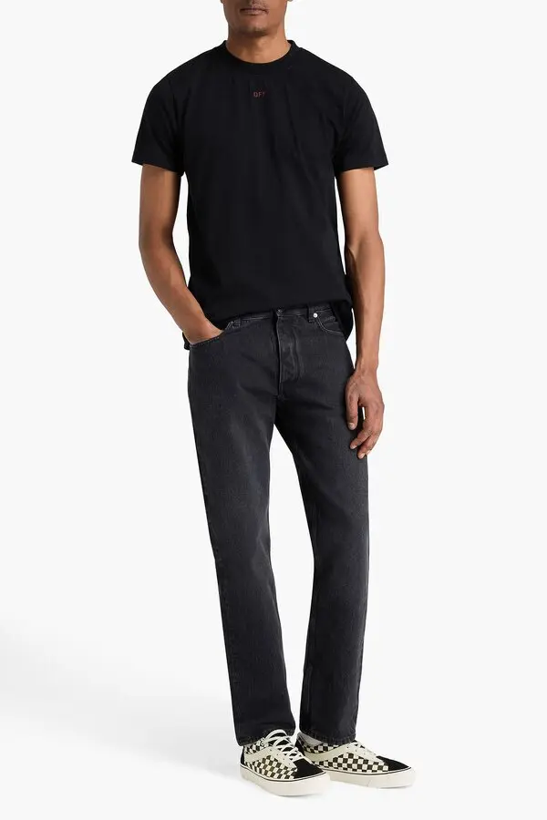 Off-White Skinny Fit Denim Jeans - Black