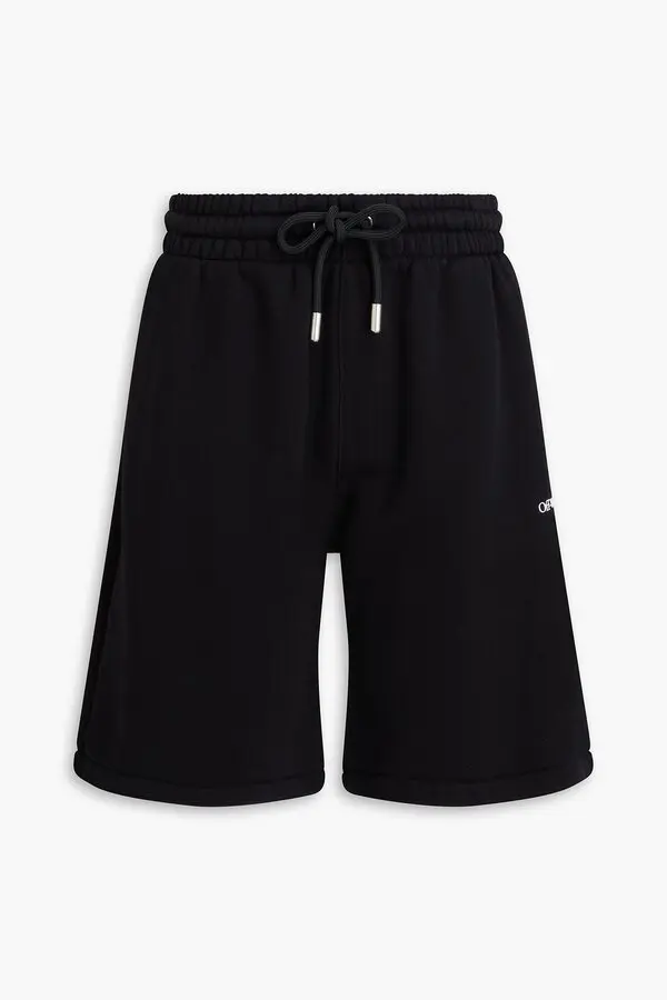 Off-White Printed French Cotton-terry Shorts