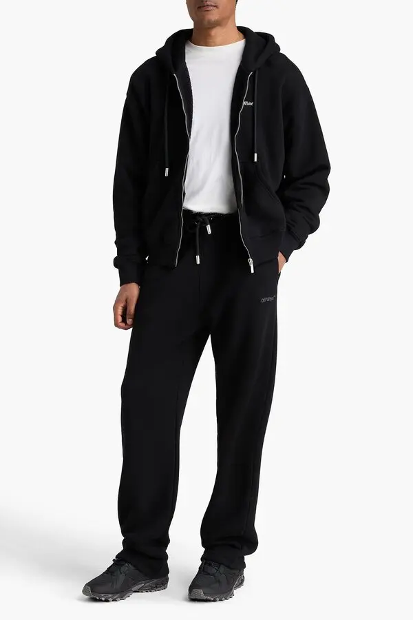 Off-White Embroidered French Cottonterry Sweatpants