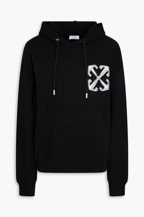 Off-White Printed French Cotton-terry Hoodie