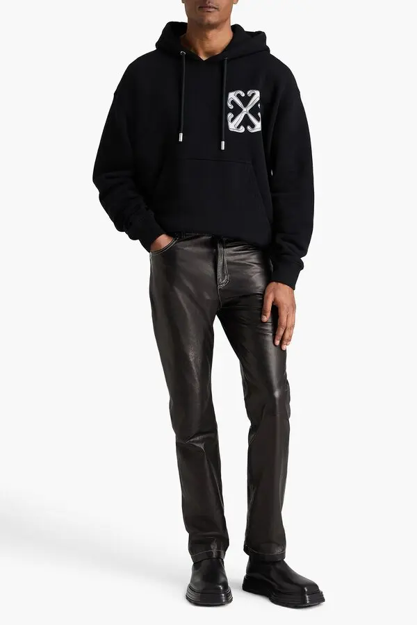 Off-White Printed French Cotton-terry Hoodie