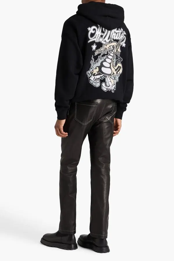 Off-White Printed French Cotton-terry Hoodie