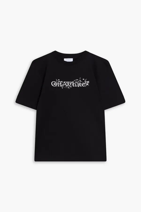 Off-White Printed Cottonjersey Tshirt - Black