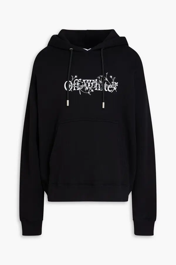 Off-White Printed French Cotton-terry Hoodie