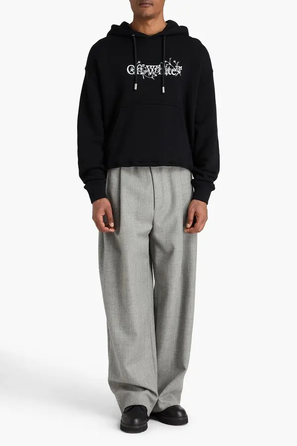 Off-White Printed French Cotton-terry Hoodie