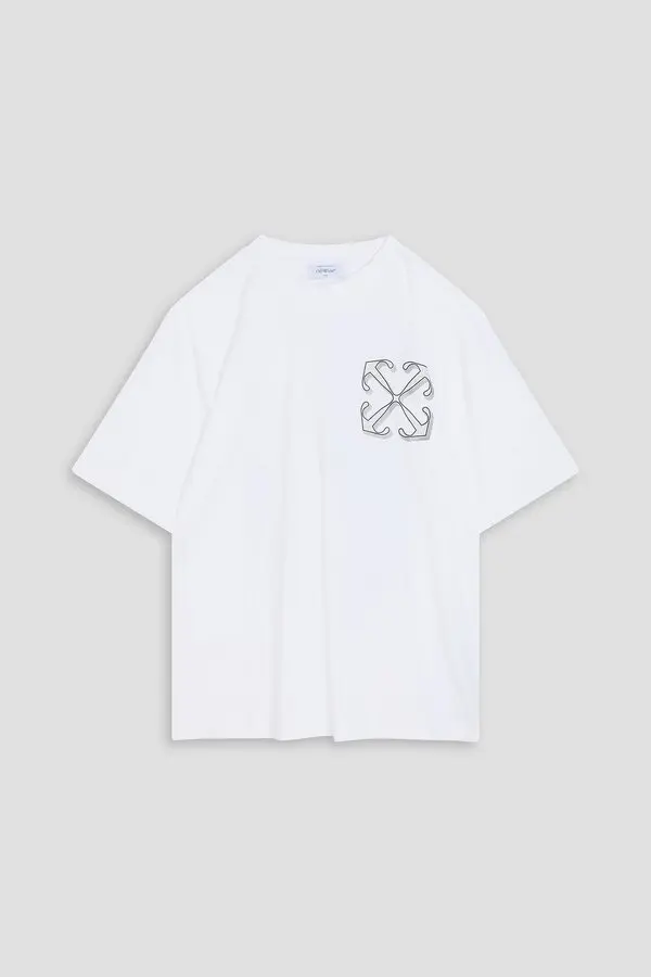 Off-White Printed Cottonjersey Tshirt - White