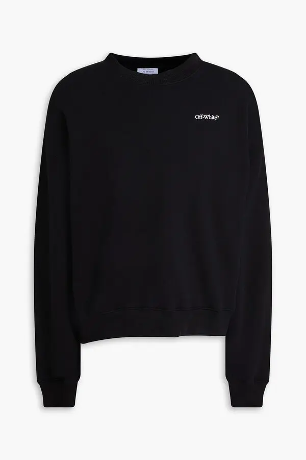 Off-White Printed Cotton-terry Sweatshirt