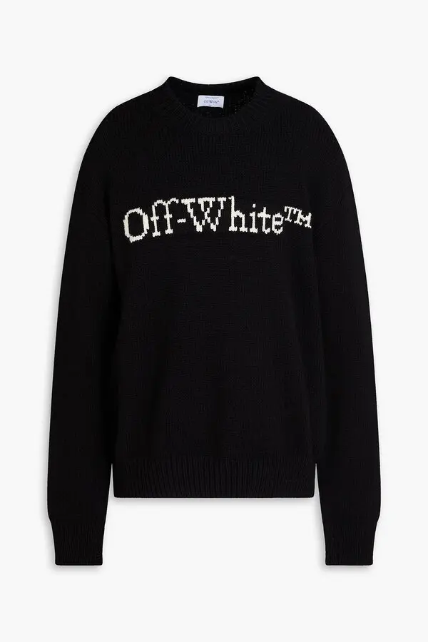 Off-White Intarsia Wool-blend Sweater