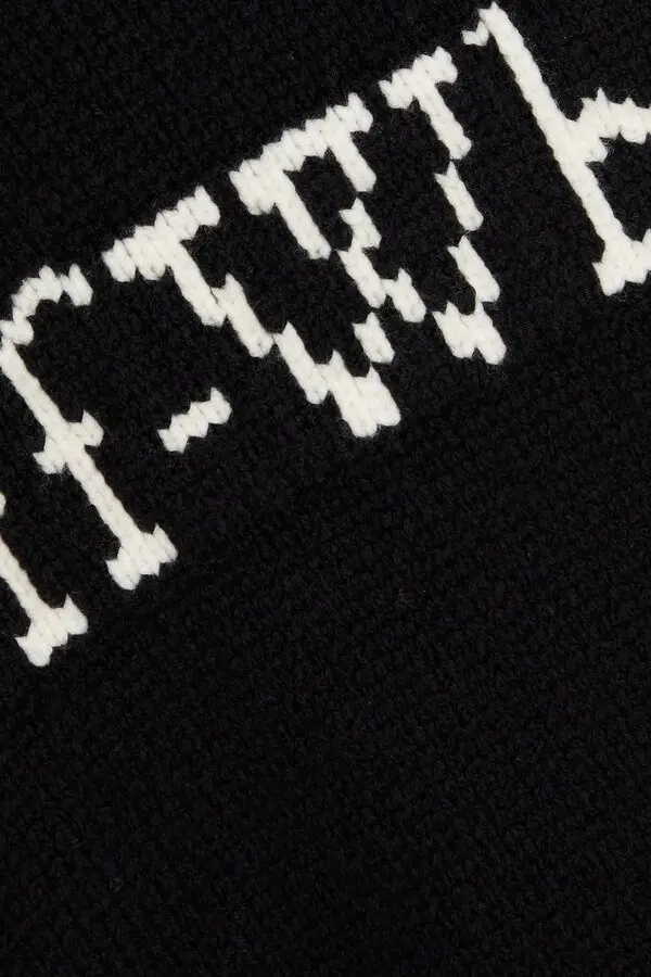 Off-White Intarsia Wool-blend Sweater