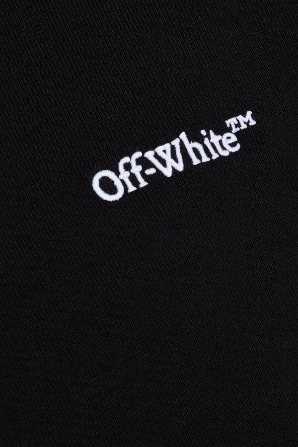 Off-White Printed French Cotton-terry Sweatshirt - Black